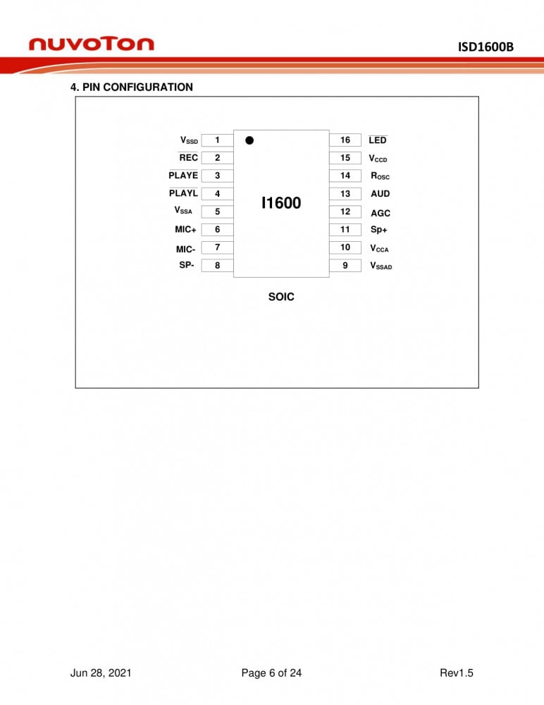 NC-ISD1620B datasheet page 6