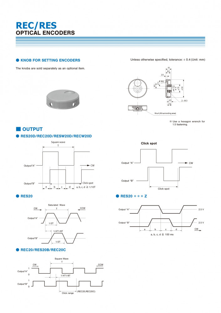 Nidec RECW20D encoder datasheet page 5