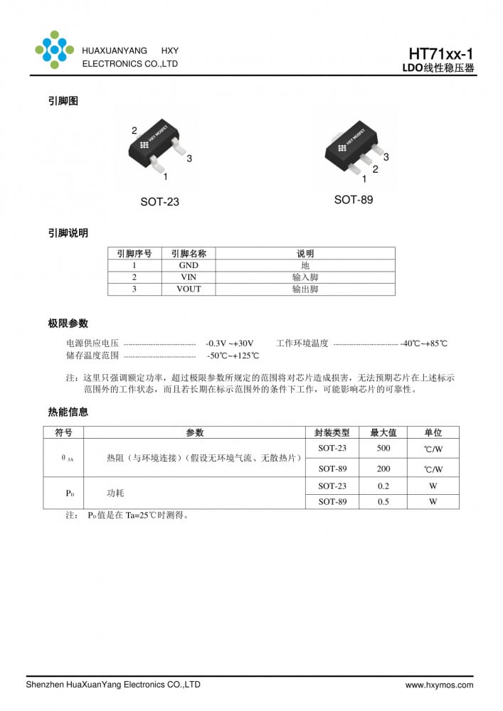 HT7136-1 datasheet page 2
