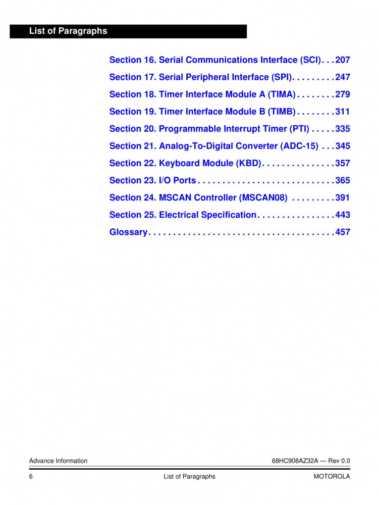 MC908AZ32ACFU document page 6