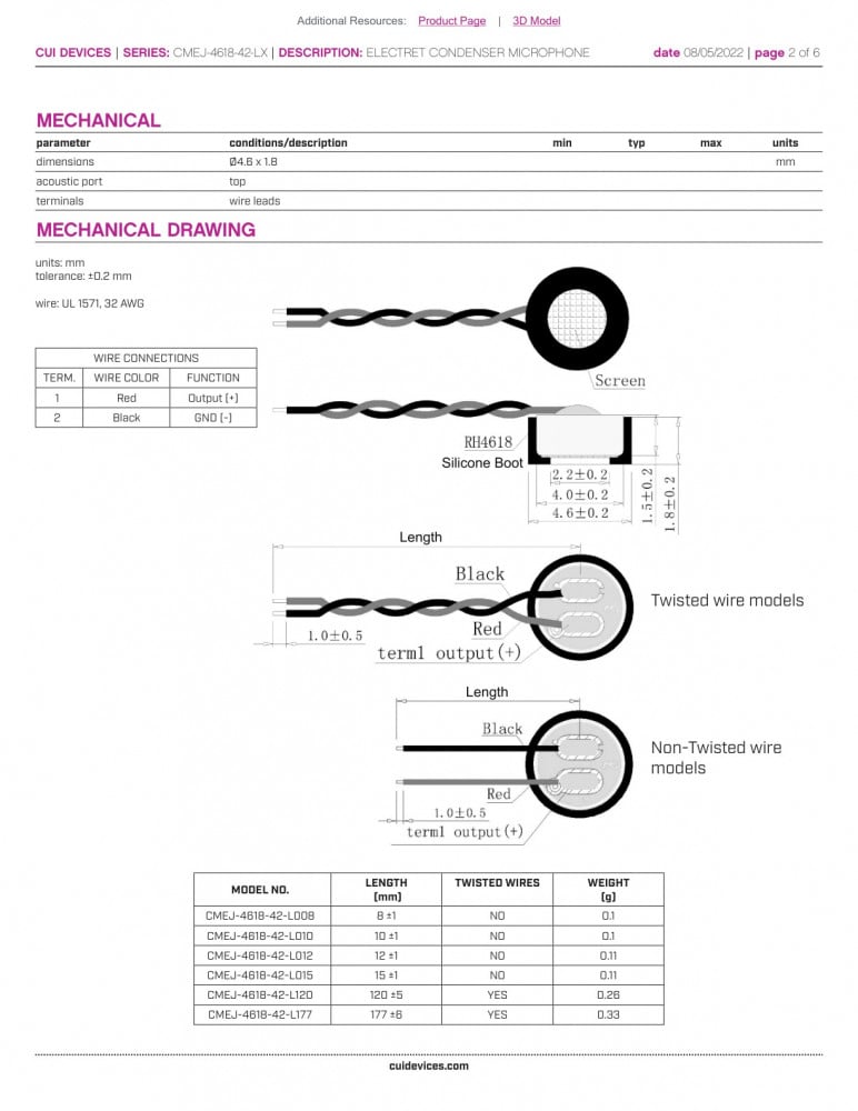 CMEJ-4618-42-L012 datasheet page 2