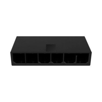 Mini-Fit Max Right-Angle Header, Single Row, Through Hole, 6 Circuits, Matte Tin (Sn) Plating, Black, Glow-Wire Capable, Tray for sale