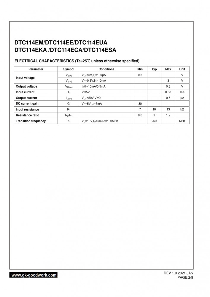 DTC114EE datasheet page 2