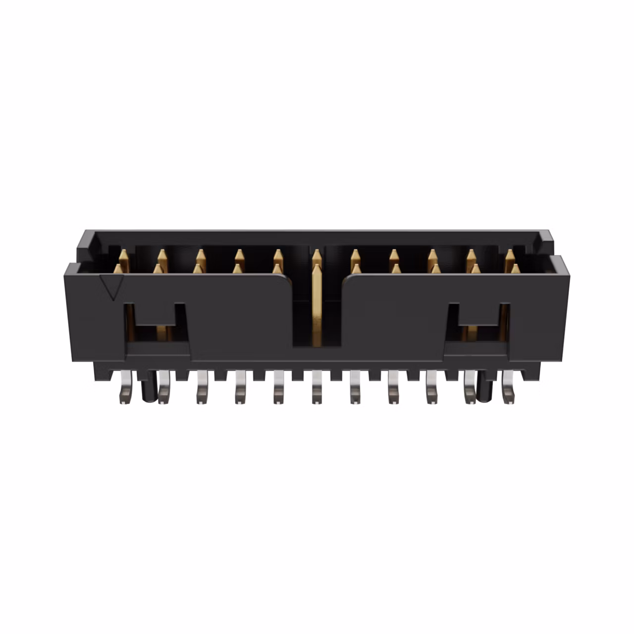 2.00mm Pitch, Milli-Grid PCB Header, Dual Row, Vertical, Surface Mount, Shrouded, 22 Circuits, 0.76µm Gold (Au) Plating, Dual Side Slots, Dual Friction Locks, Center Polarization, with Pegs, Tape and Reel for sale