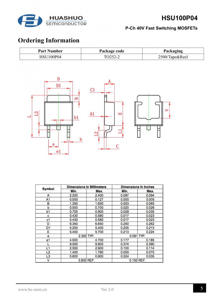 HSU100P04 datasheet page 5