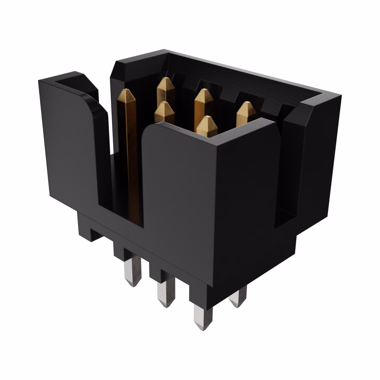 2.00mm Pitch, Milli-Grid PCB Header, Dual Row, Vertical, Through Hole, Shrouded, 6 Circuits, 0.05µm Gold (Au) Plating, 2.50mm Tail Length, Dual Side Slots, Center Polarization, Tube for sale