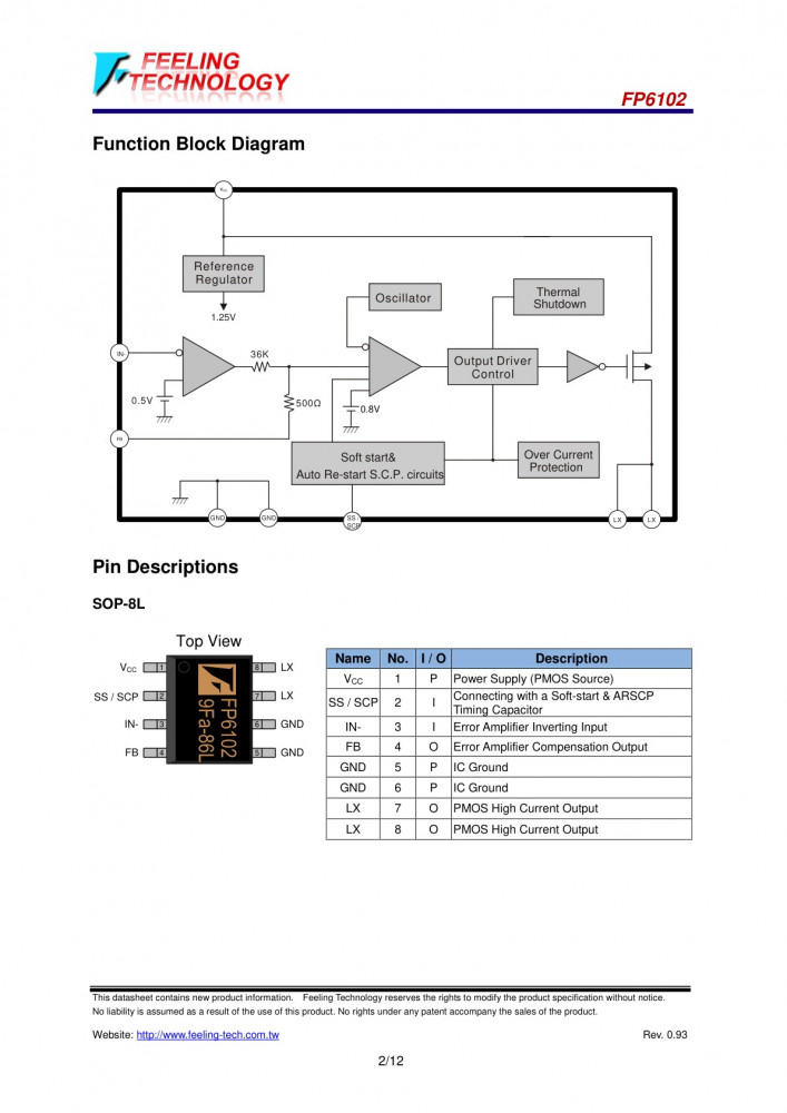 FP6102DR-LF datasheet page 2