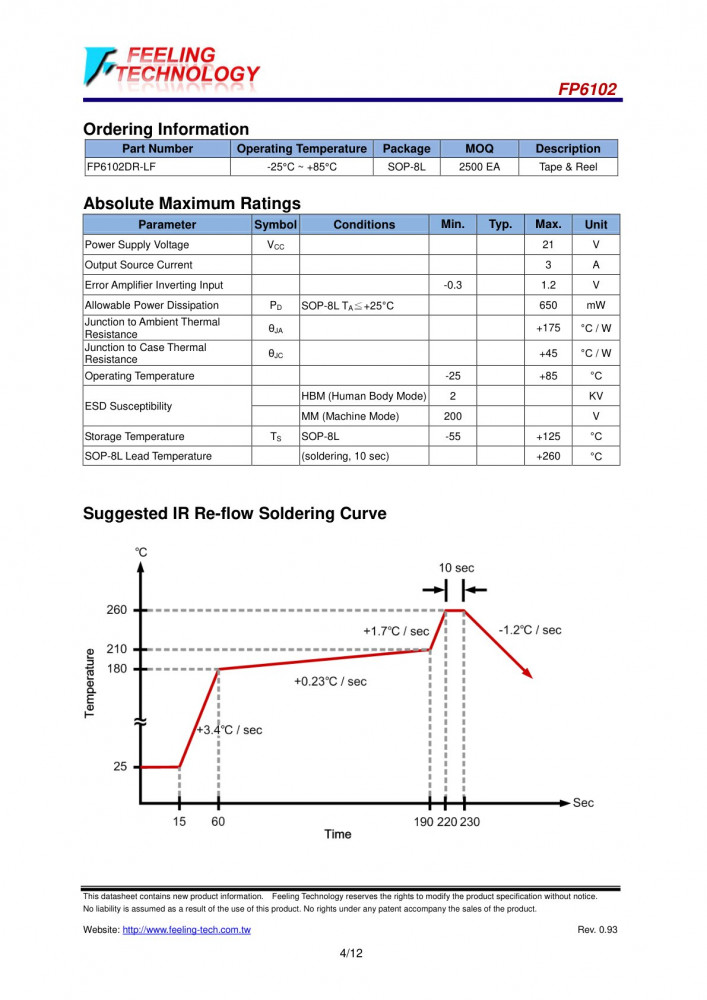 FP6102DR-LF datasheet page 4