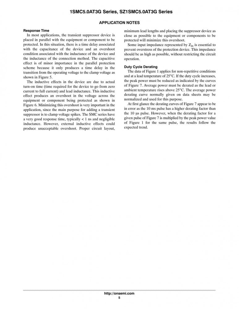 1SMC43AT3G datasheet page 5