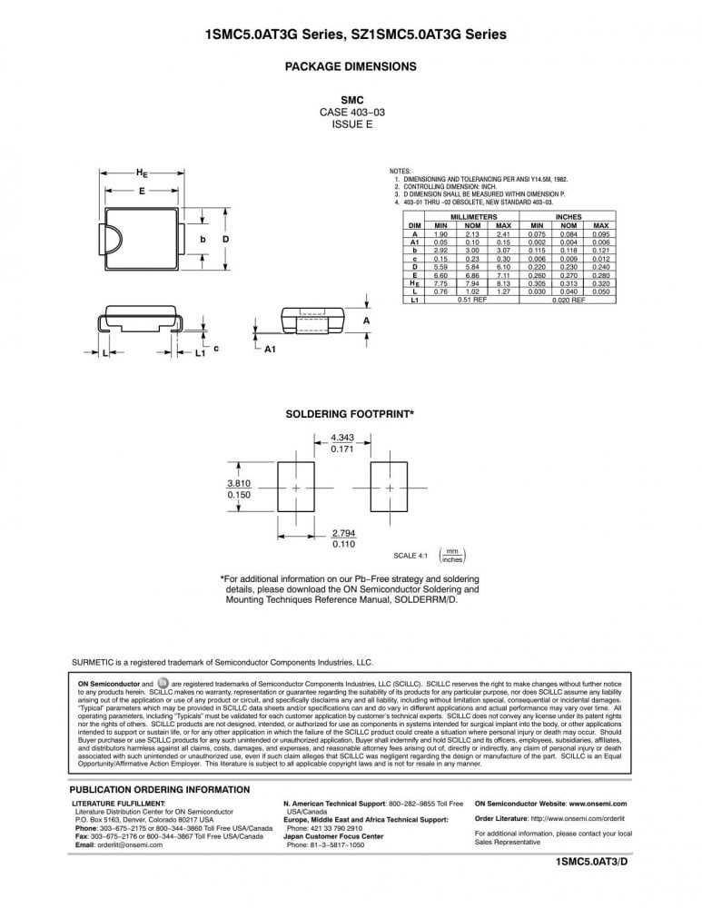 1SMC43AT3G datasheet page 7