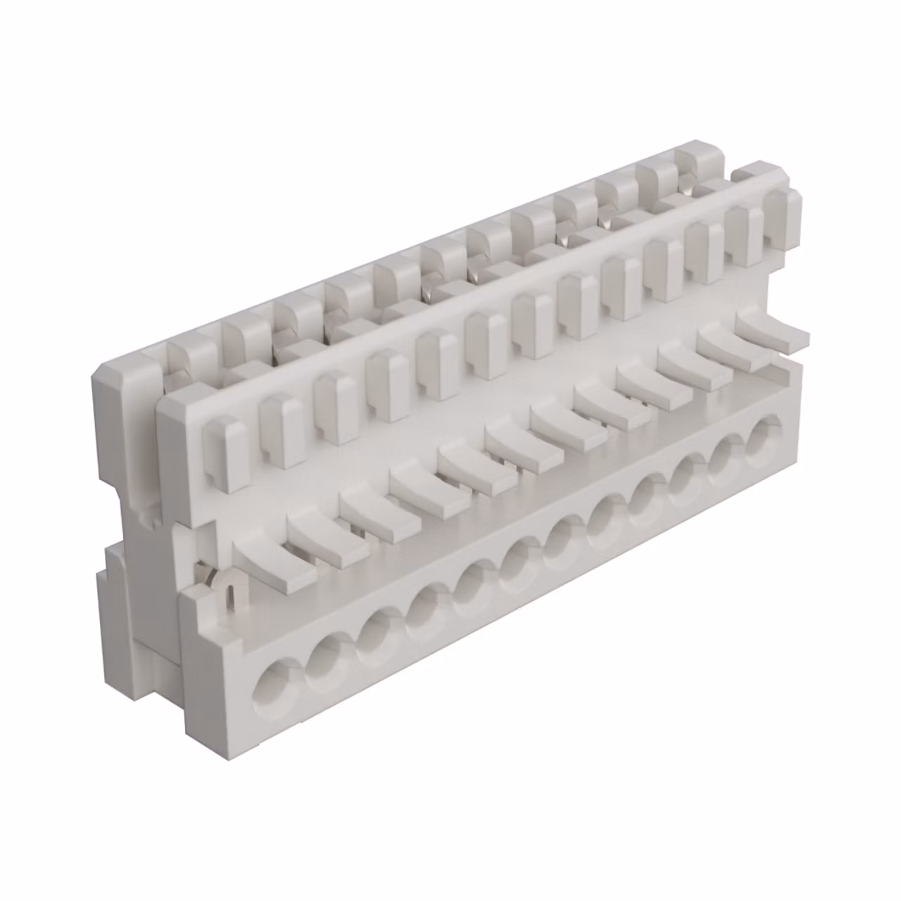 Appli-Mate RAST 2.5 IDT Housing, 2.50mm Pitch, Direct/Indirect, Female, 10 Circuits, All Position Keys Removed, Polarizing Rib Between Circuits 2 and 3