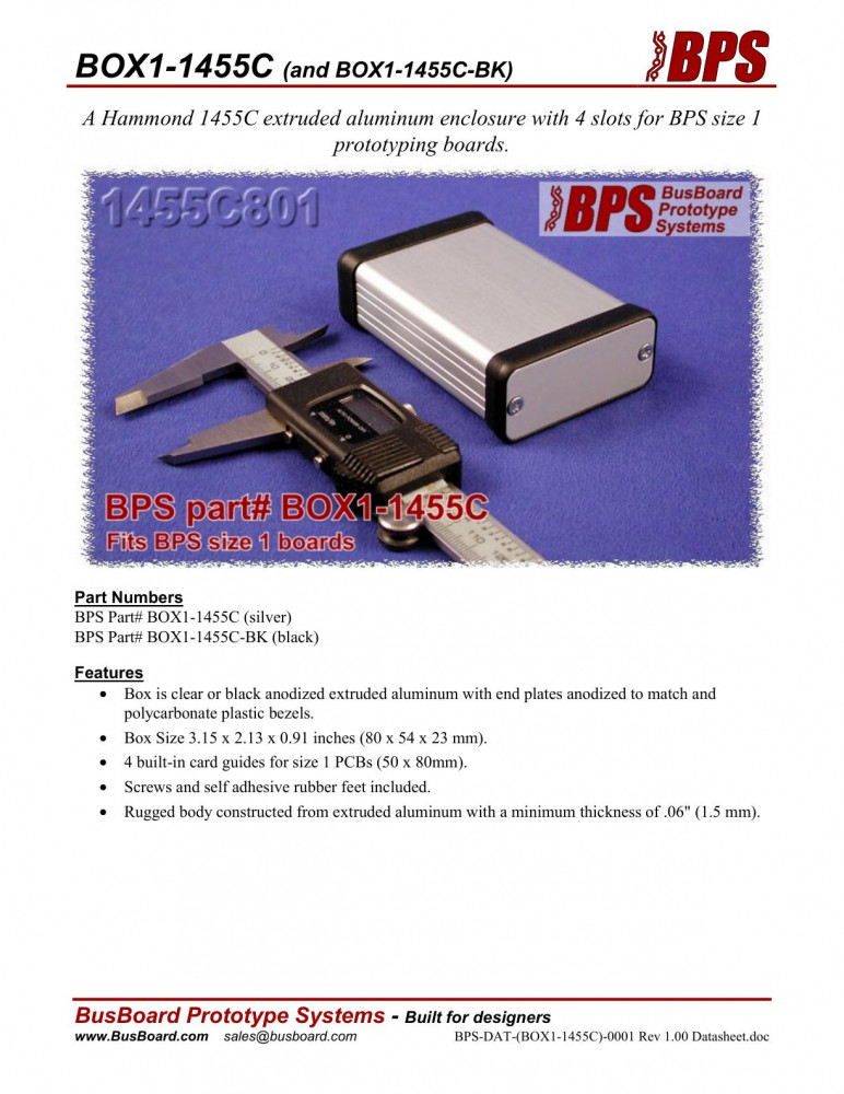 BOX1-1455C product document image, page 1