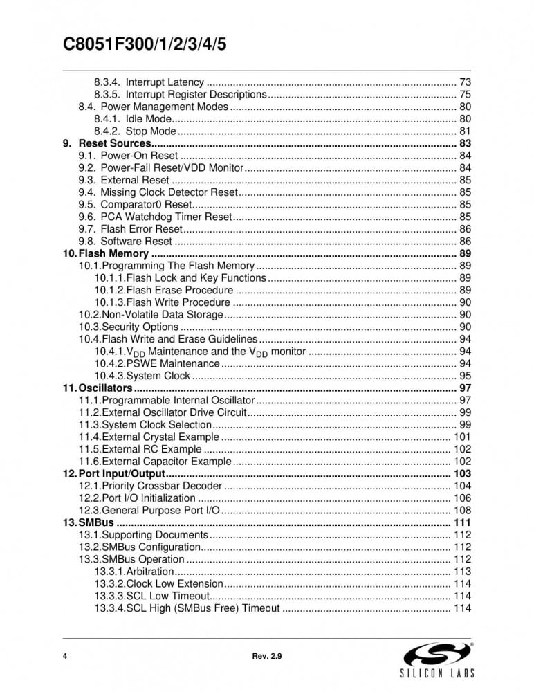 C8051F300 family datasheet page 4