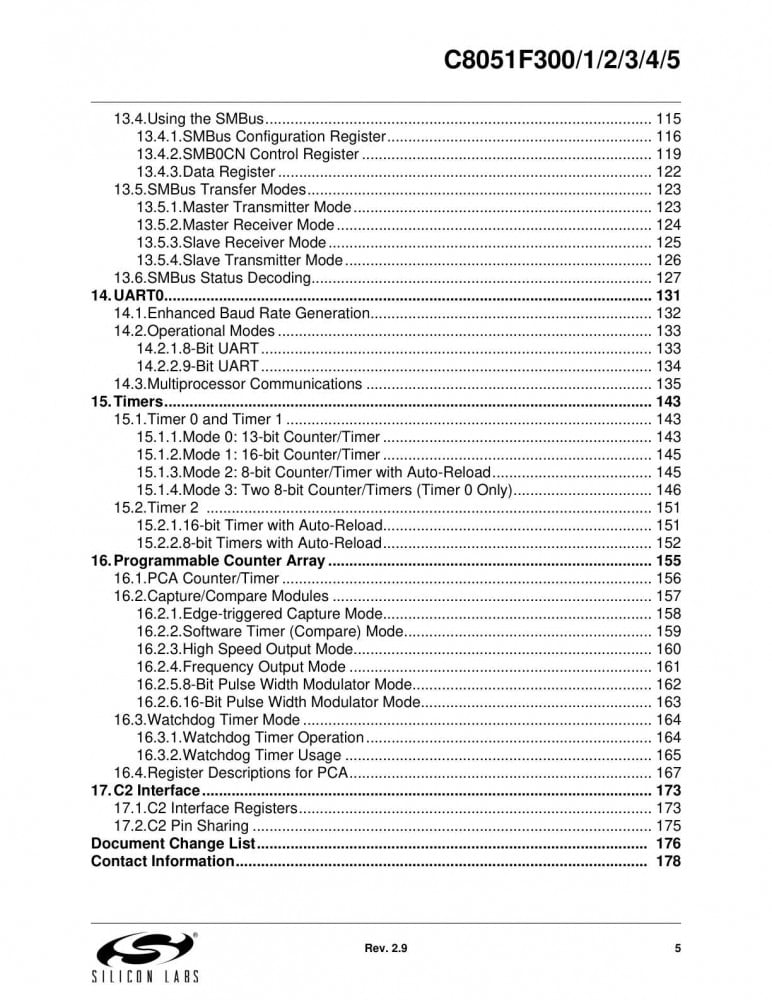 C8051F300 family datasheet page 5