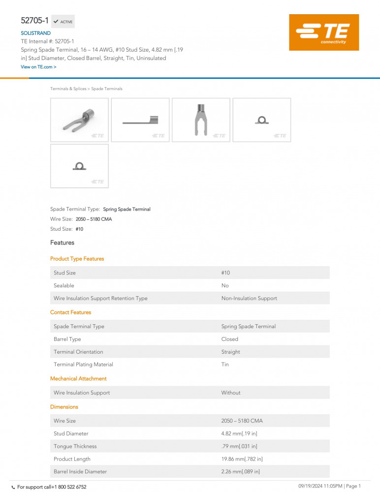52705-1 technical document page 1