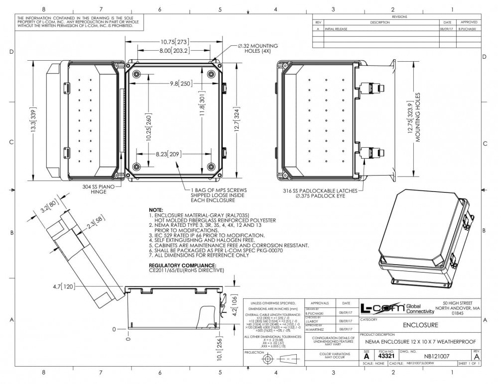 L-com NB121007 technical document page