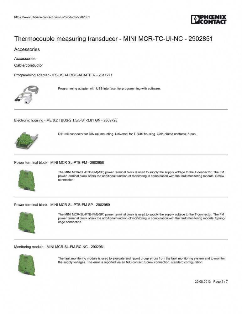 Phoenix Contact 2902851 technical document page 5