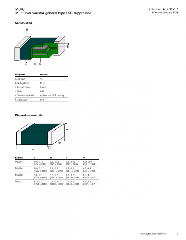 EATON MLVC datasheet page 3