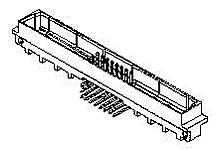 DIN 41612/EIC 603-2 Mixed Layout Connector, Male Style M, Right-Angle, Through Hole, 0.60µm Selective Gold (Au), with First-Mate-Last-Break Pins, 80 Circuits for sale