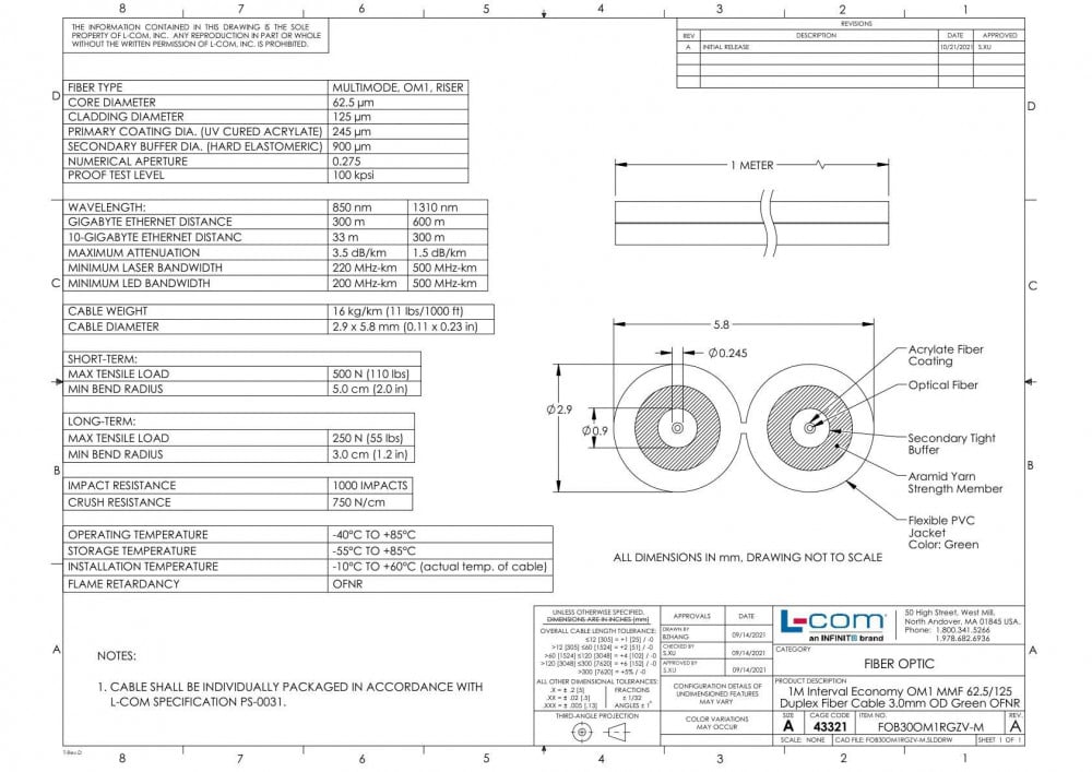 FOB30OM1RGZV-M technical drawing