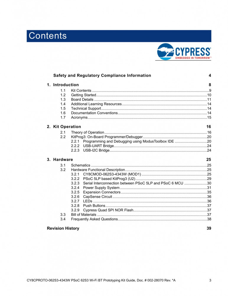 CY8CPROTO-062S3-4343W guide page 3