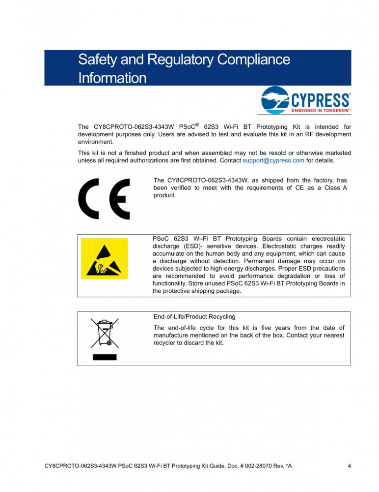 CY8CPROTO-062S3-4343W guide page 4