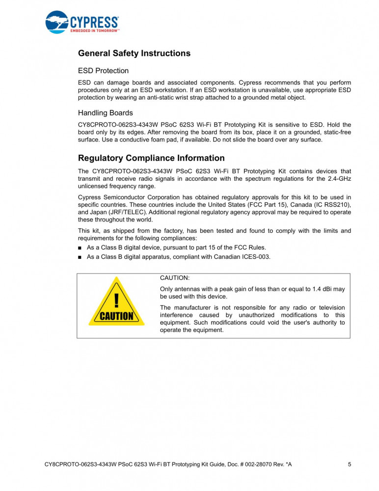 CY8CPROTO-062S3-4343W guide page 5