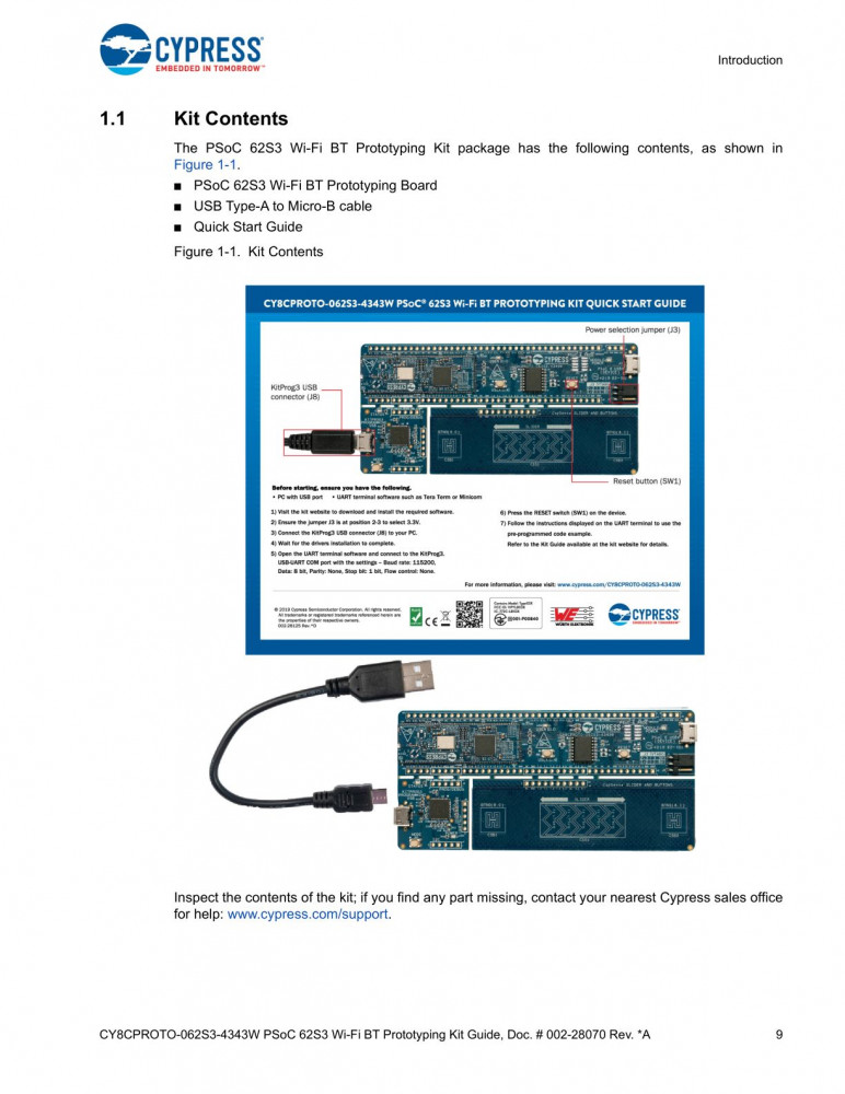 CY8CPROTO-062S3-4343W guide page 9