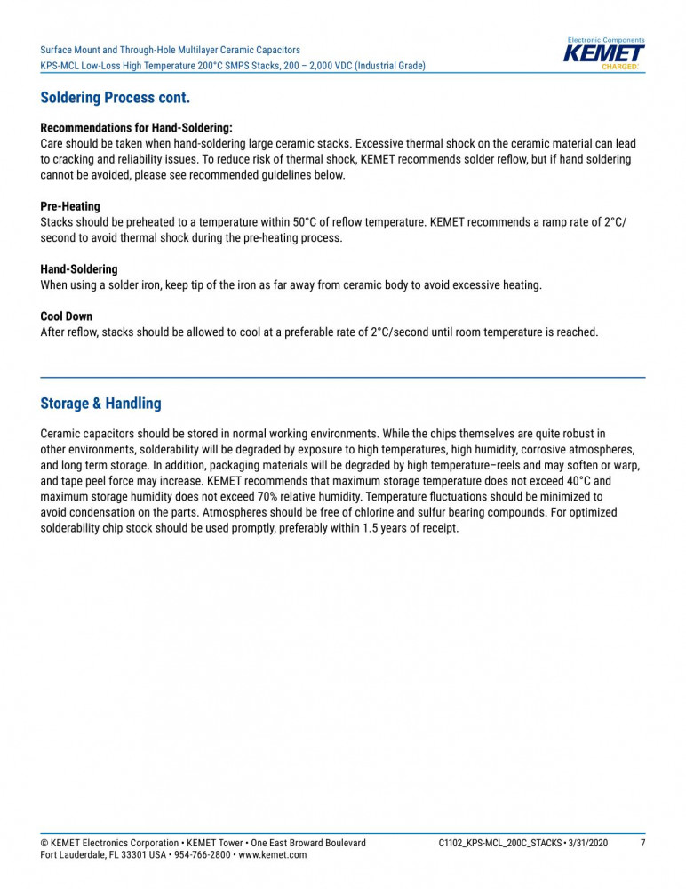 KEMET technical document page 7