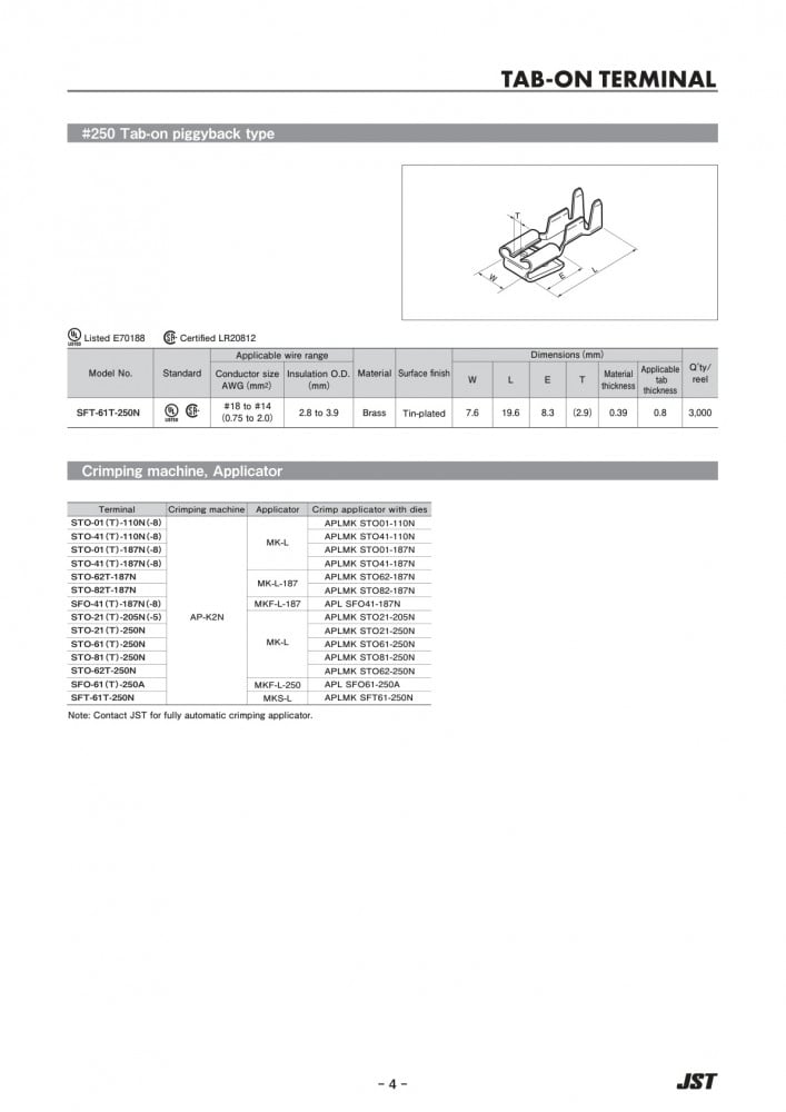 JST SFO-41-187N document page 4