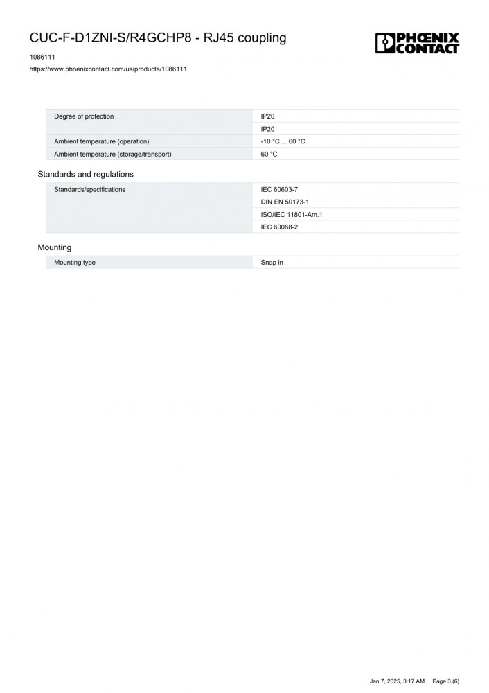 Phoenix Contact 1086111 technical document page 3