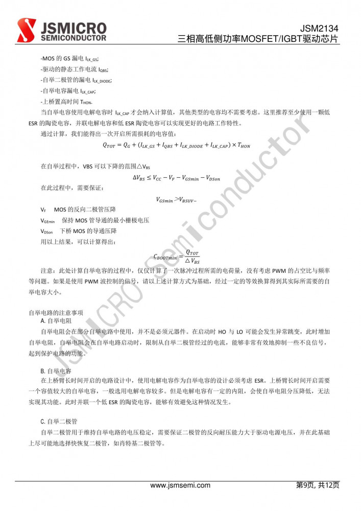 JSM2134 datasheet page 9