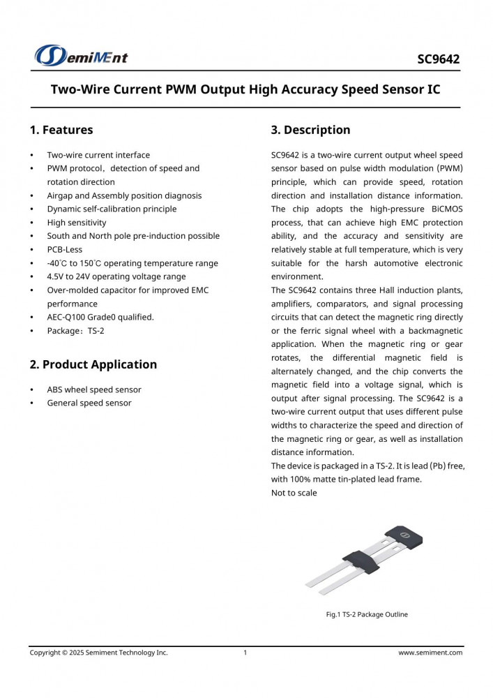 SC9642 datasheet page 1