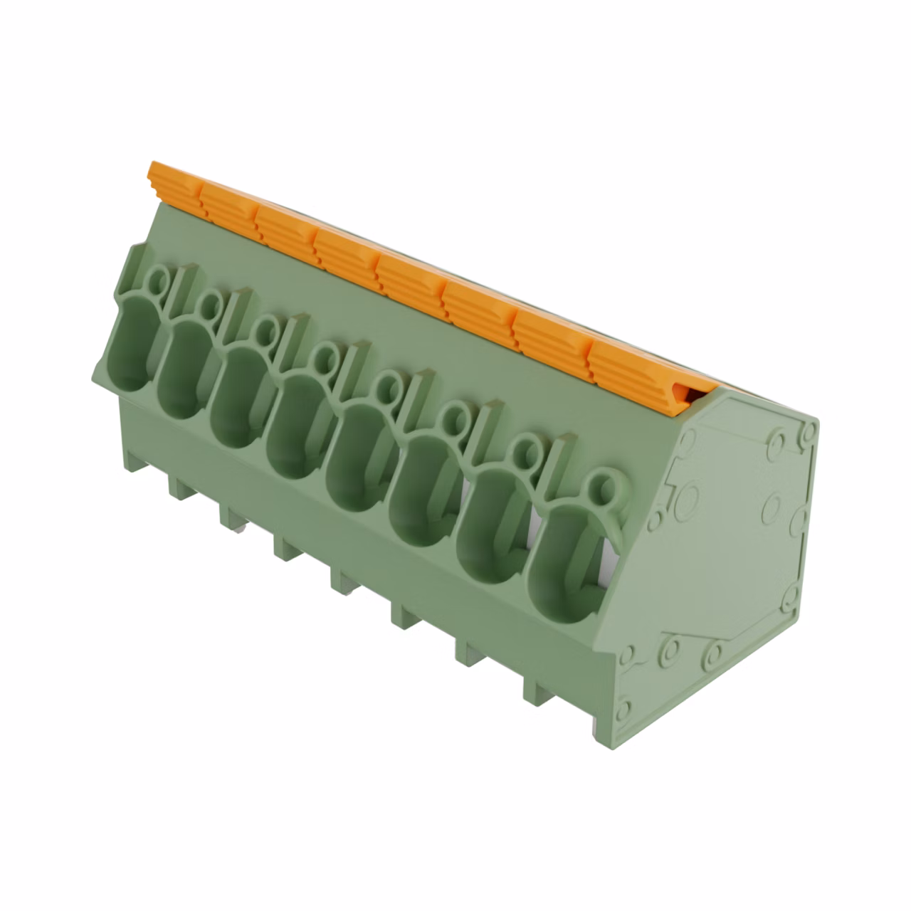 7.50mm Pitch Lever Activated Fixed Mount PCB Terminal Block, 35° Wire Entry, Left Rear Terminal, 8 Circuits for sale