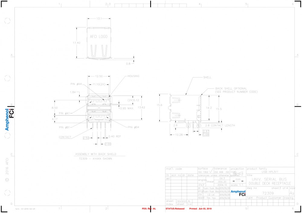 Amphenol 72309 drawing sheet 3