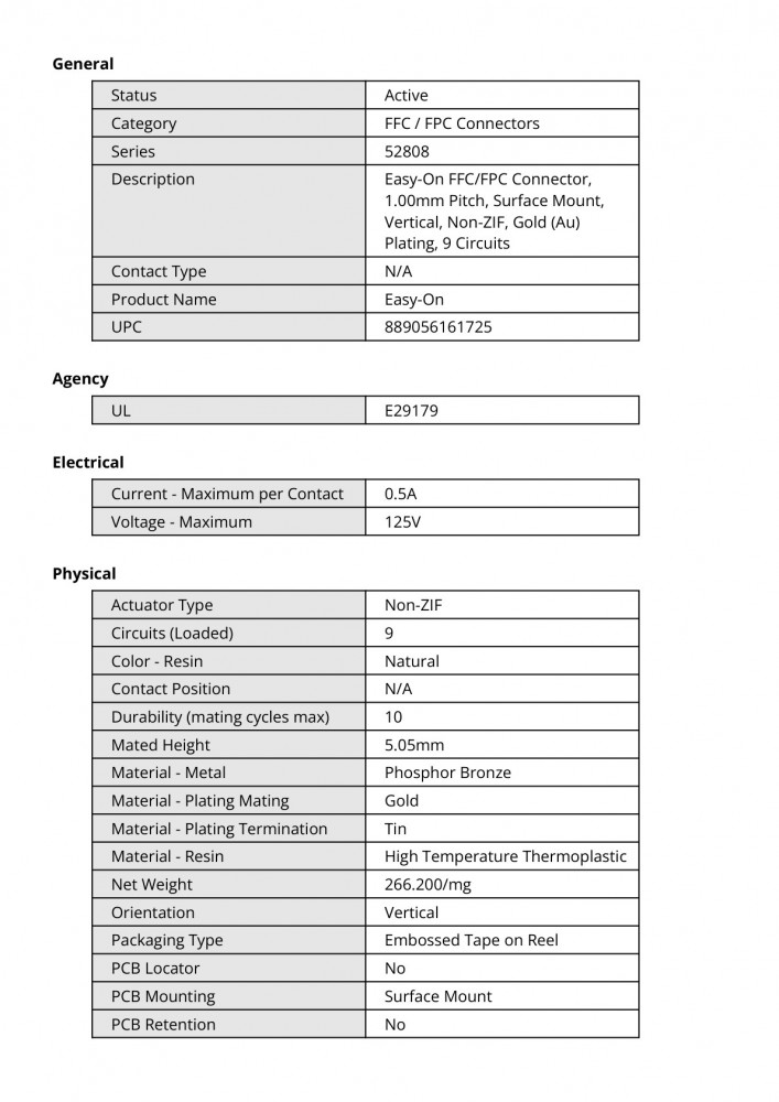 MOLEX 528080972 technical document page 2