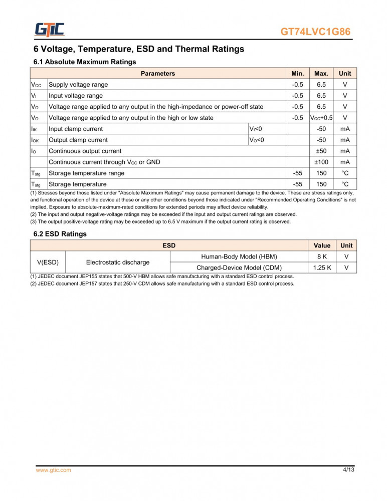 GT74LVC1G86S5 datasheet page 5
