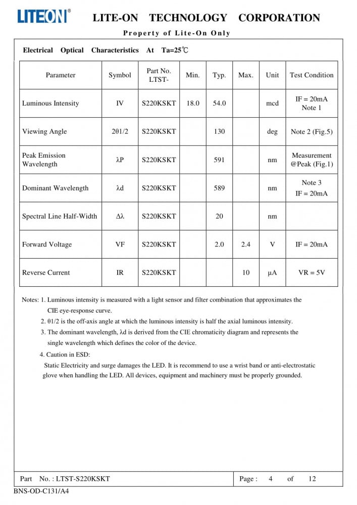LTST-S220KSKT datasheet page 5
