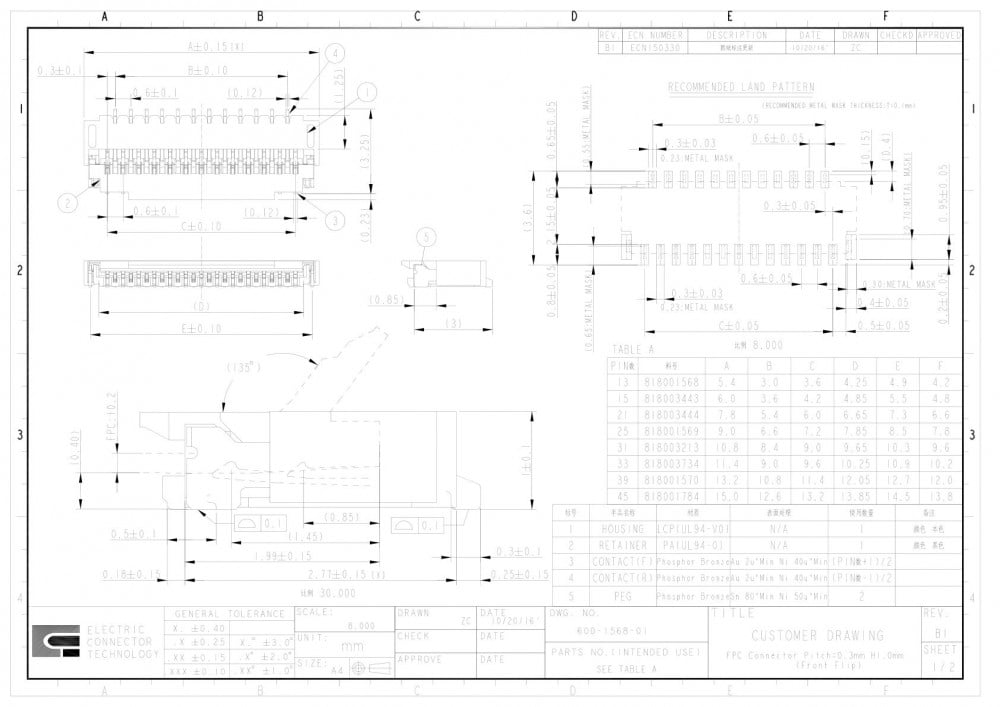 ECT818003443 technical document page 1