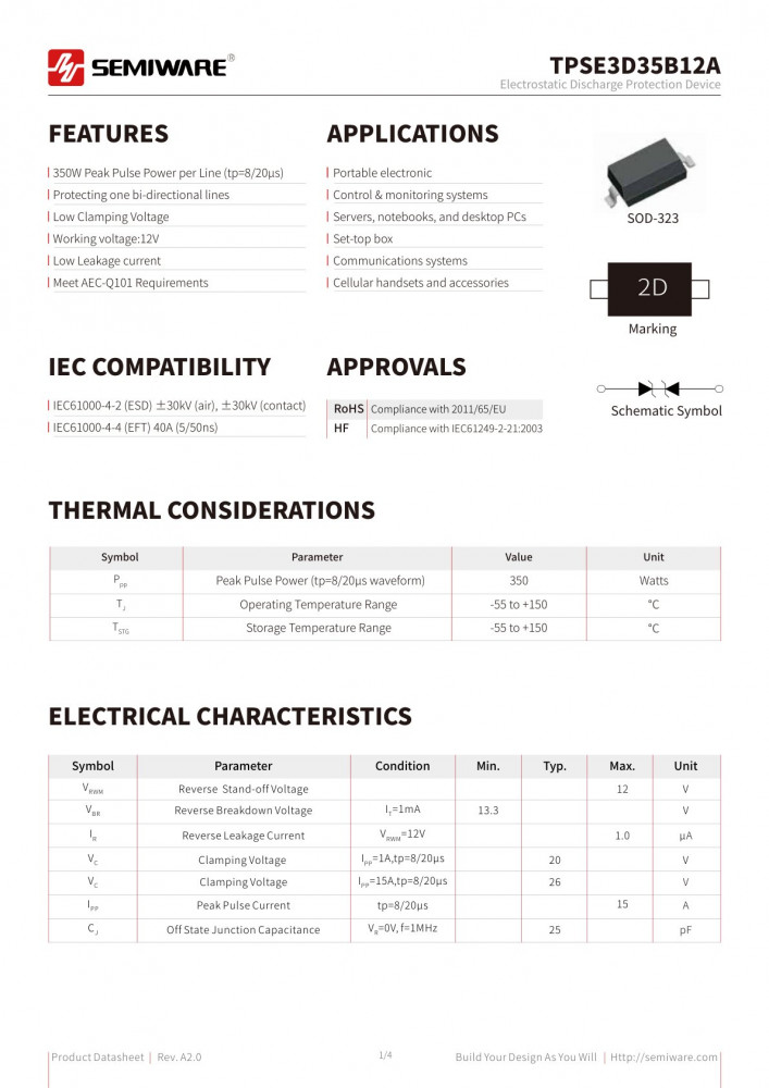 TPSE3D35B12A datasheet page 1