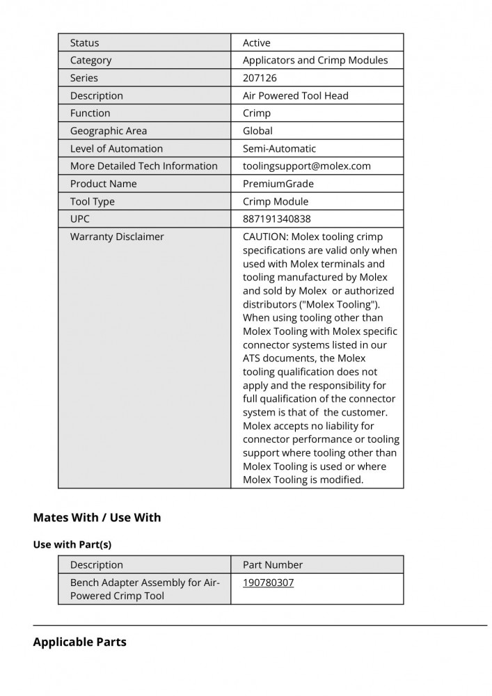 Product document image 2 for MOLEX 640071600