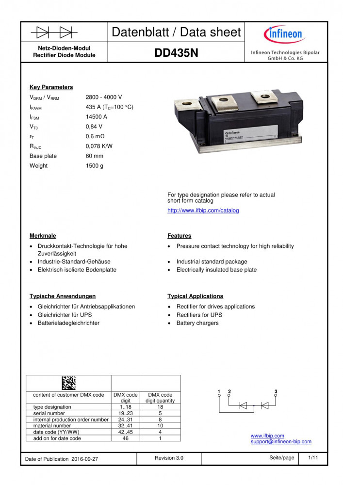 DD435N40K datasheet page 1