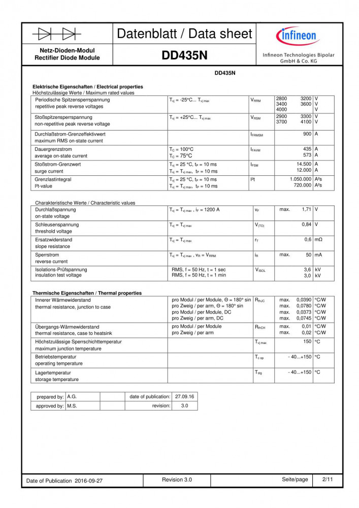 DD435N40K datasheet page 2