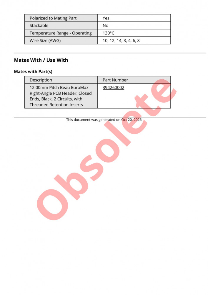 Technical document image 3 for MOLEX 394222002