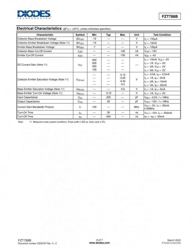 FZT788BTA datasheet page 4