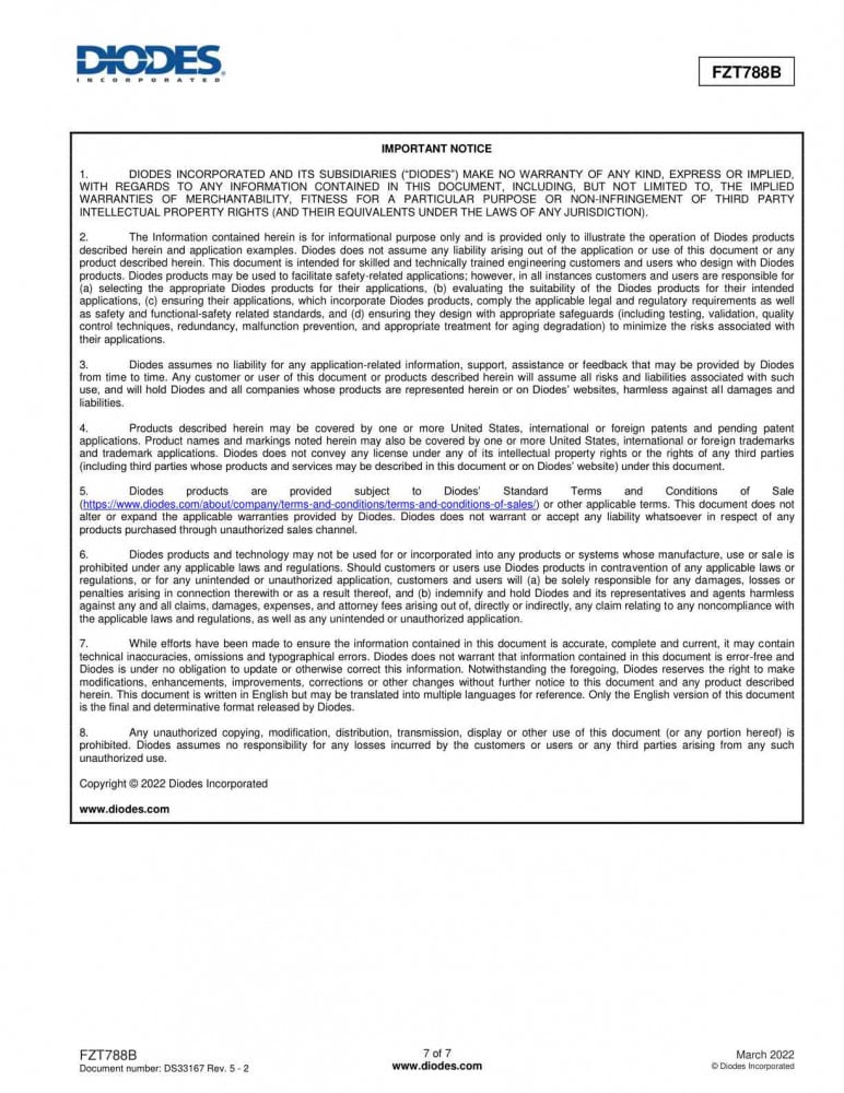 FZT788BTA datasheet page 7