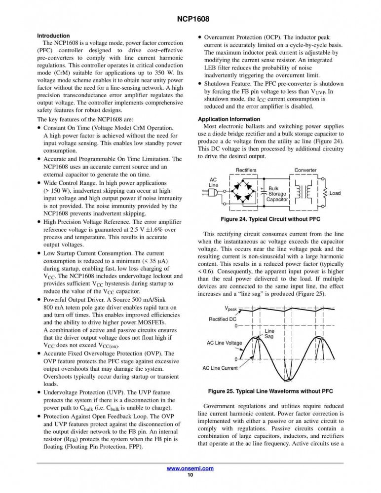 NCP1608 documentation page 10