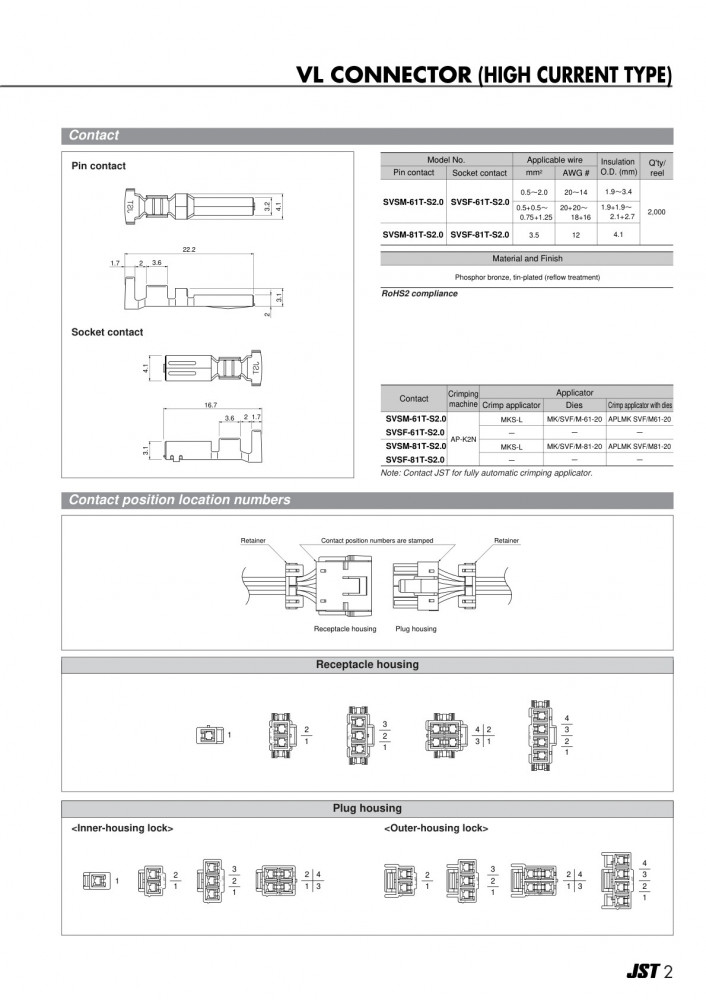 JST VL connector specification page 2
