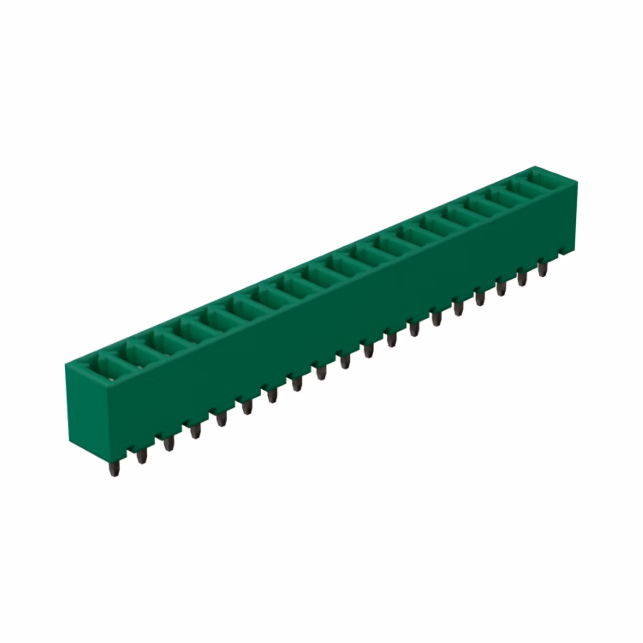 3.81mm Pitch Eurostyle Vertical PCB Header, Green Housing, 19 Circuits for sale