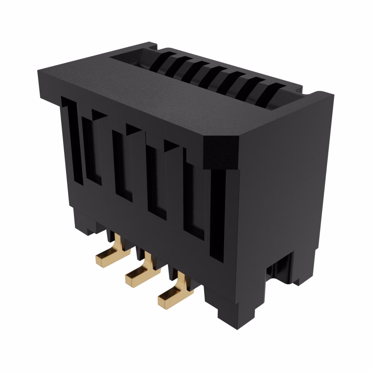 Easy-On FFC/FPC Connector, 0.50mm Pitch, Surface Mount, Vertical, Non-ZIF, Standard Footprint, Gold Plating, Black, 7 Circuits for sale